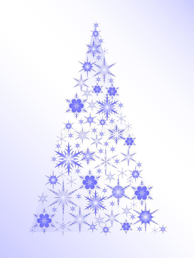 Snowflake Tree stock vector. Illustration of frozen, element - 3512245