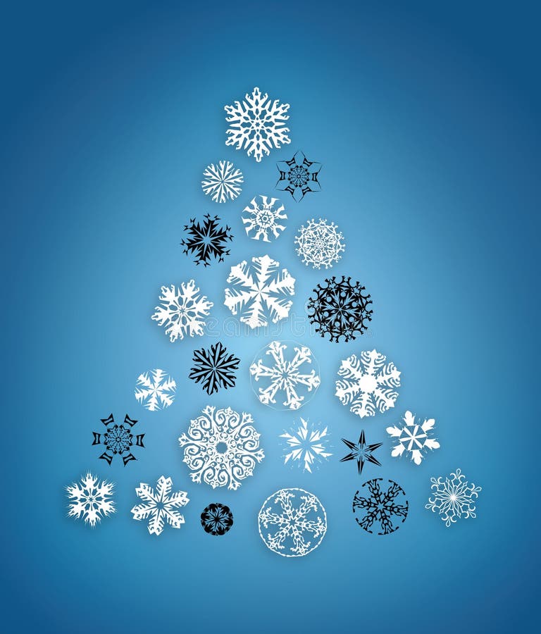 Snowflake tree stock illustration. Illustration of design - 8507591