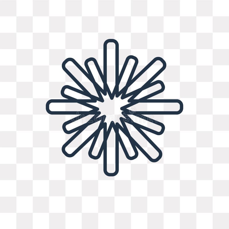 Snowflake Vector Icon Isolated on Transparent Background, Linear Stock ...