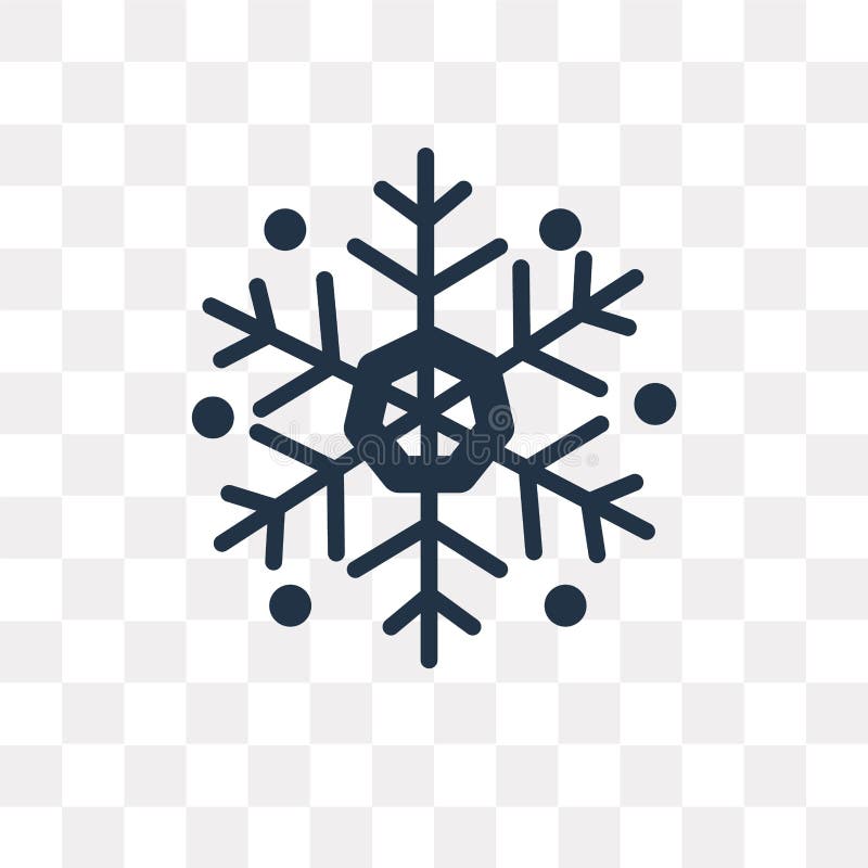 Snowflake Vector Icon Isolated on Transparent Background, Snowflake ...