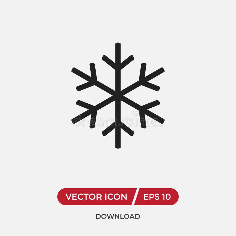 Snowflake Vector Icon in Modern Design Style for Web Site and Mobile ...