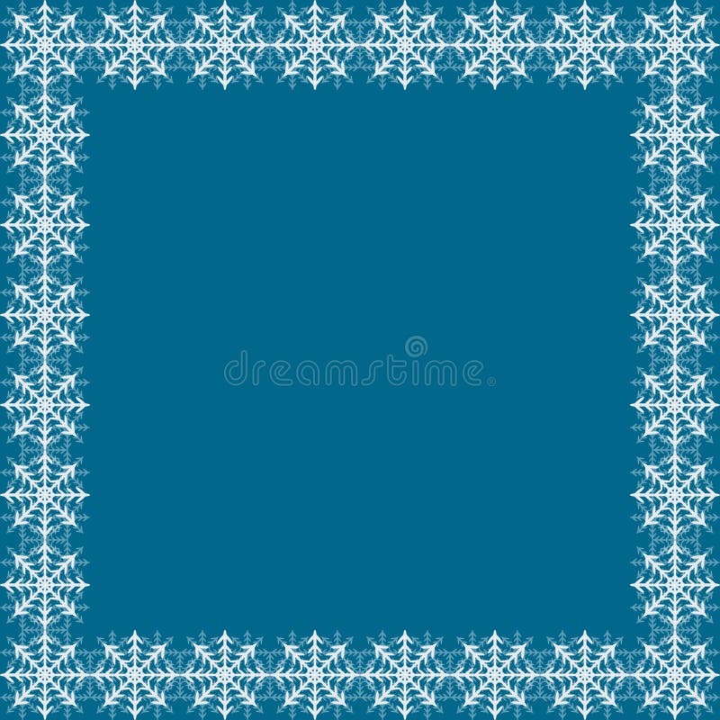 Snowflake Vector Winter Frame Stock Vector - Illustration of snowflake ...