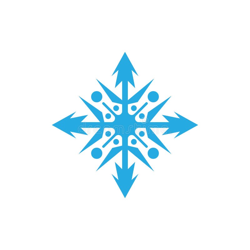 Snowflake Winter Icon and Symbol Vector Template Illustration Stock ...