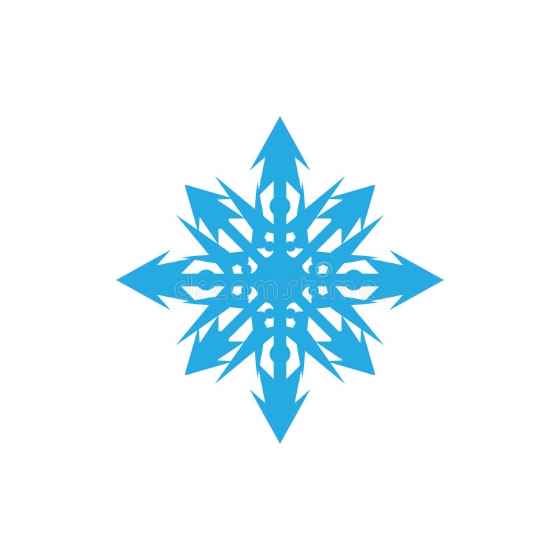 Snowflake Winter Icon and Symbol Vector Template Illustration Stock ...