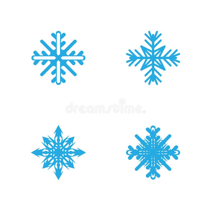 Snowflake Winter Icon and Symbol Vector Template Illustration Stock ...