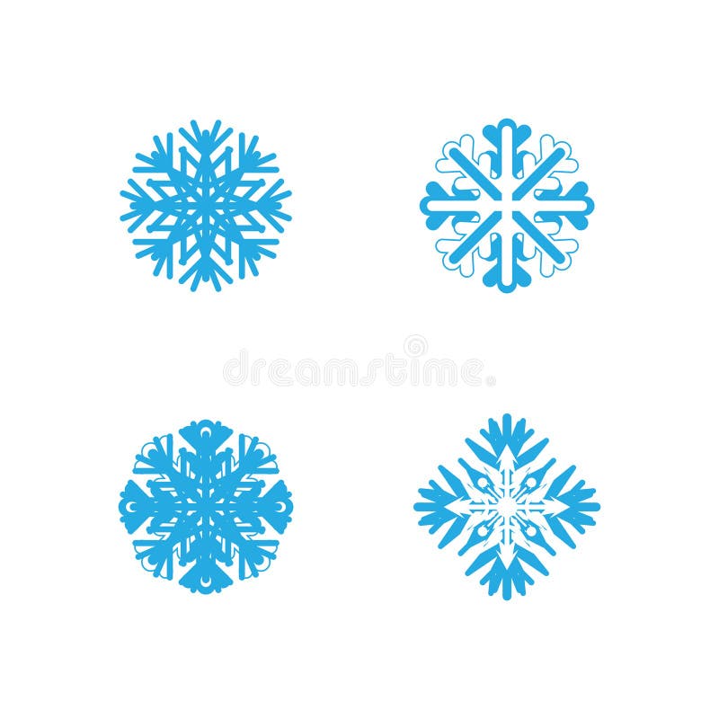 Snowflake Winter Icon and Symbol Vector Template Illustration Stock ...