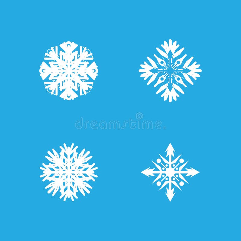 Snowflake Winter Icon and Symbol Vector Template Illustration Stock ...