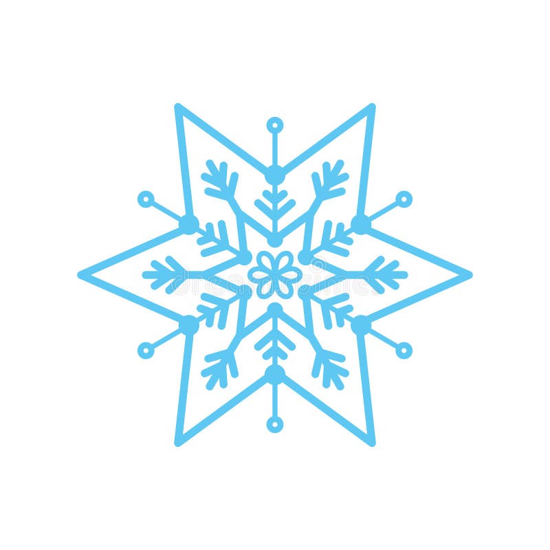 Snowflake winter symbol stock illustration. Illustration of season ...