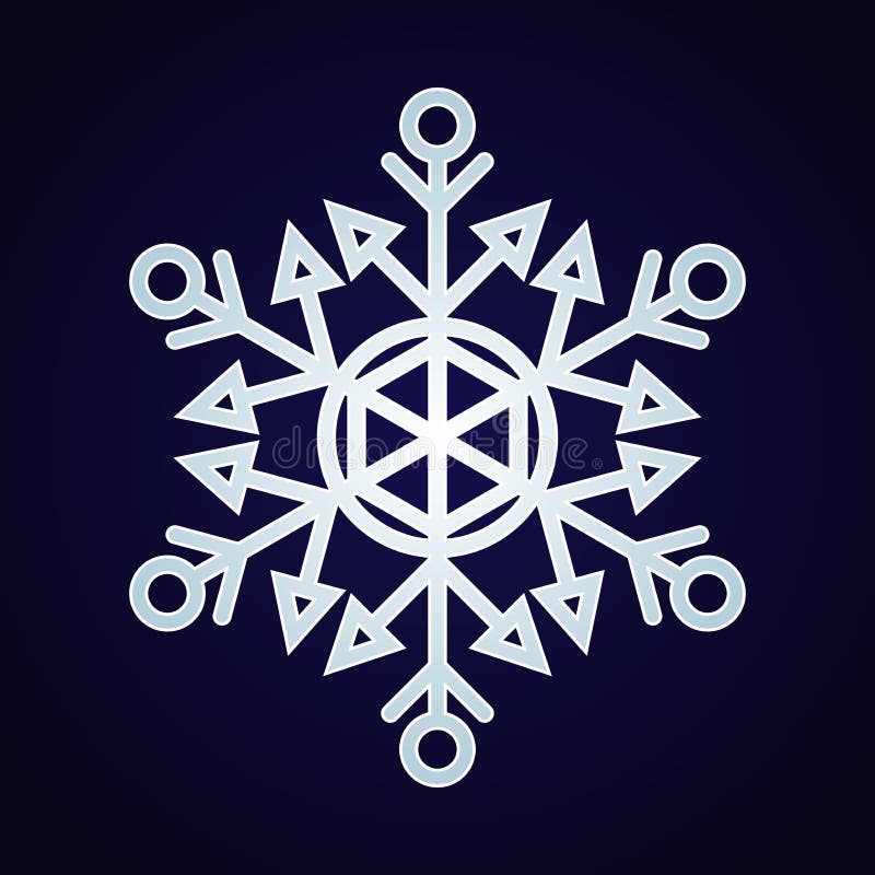 Snowflake winter symbol stock vector. Illustration of winter - 105812379