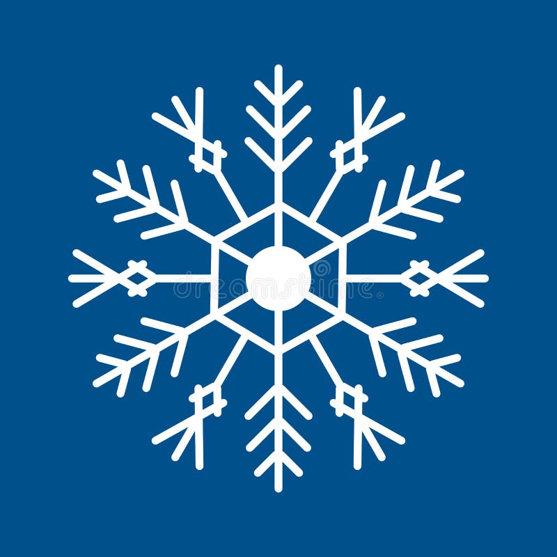 Snowflake Winter Vector. Blue Crystal Element Stock Vector ...