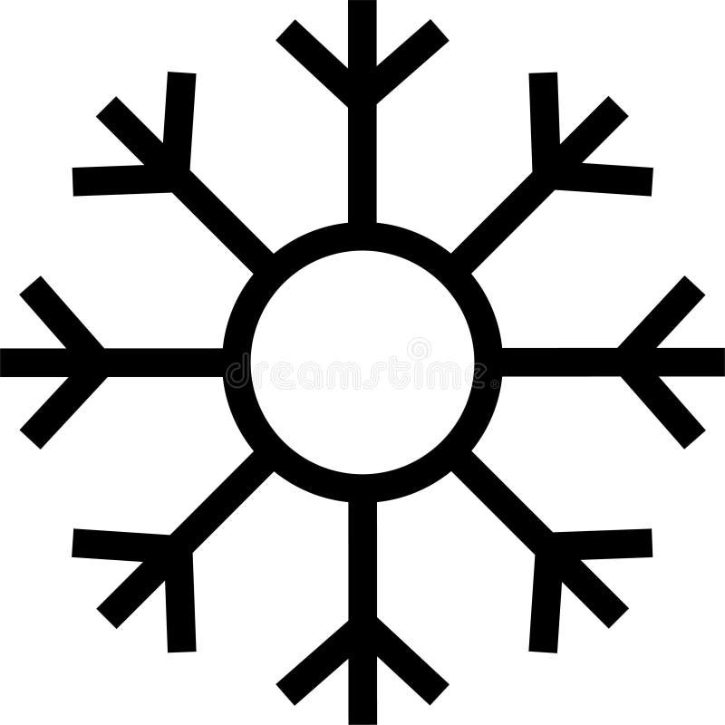 Snowflake Winter Vector Icon. Snow Falling Symbol. Ice Flack Sign ...