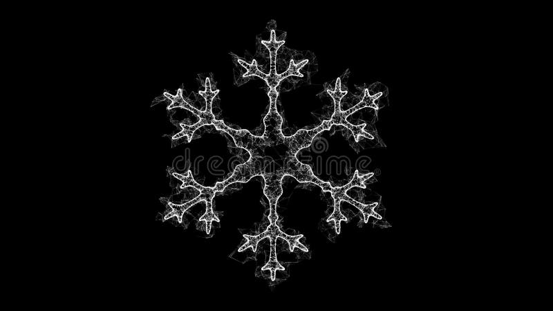 Snowflake Wireframe Low Poly Mesh Stock Footage - Video of frost ...