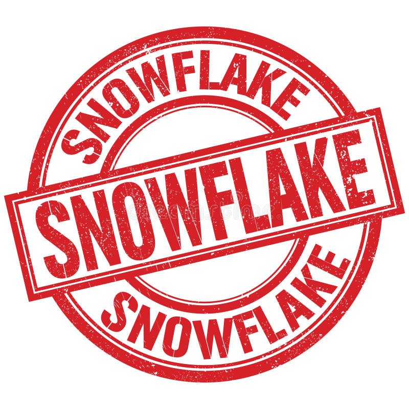 SNOWFLAKE Written Word on Red Stamp Sign Stock Illustration ...