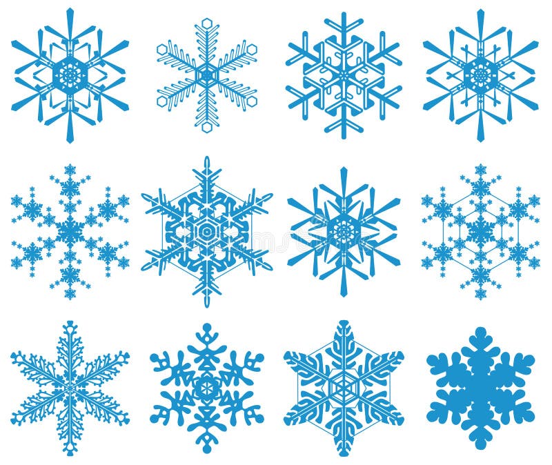 Snowflakes clipart strip stock vector. Illustration of abstract - 20843111