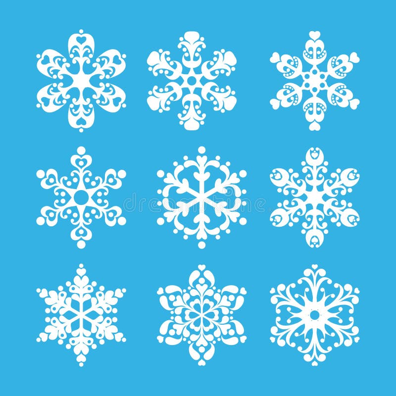 Cross Stitch Snowflakes Pattern, Scandinavian Stock Vector ...
