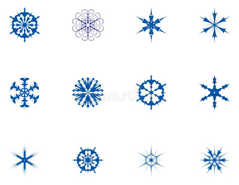 Star and Snowflake Abstract Vector Logo Designs Stock Vector ...