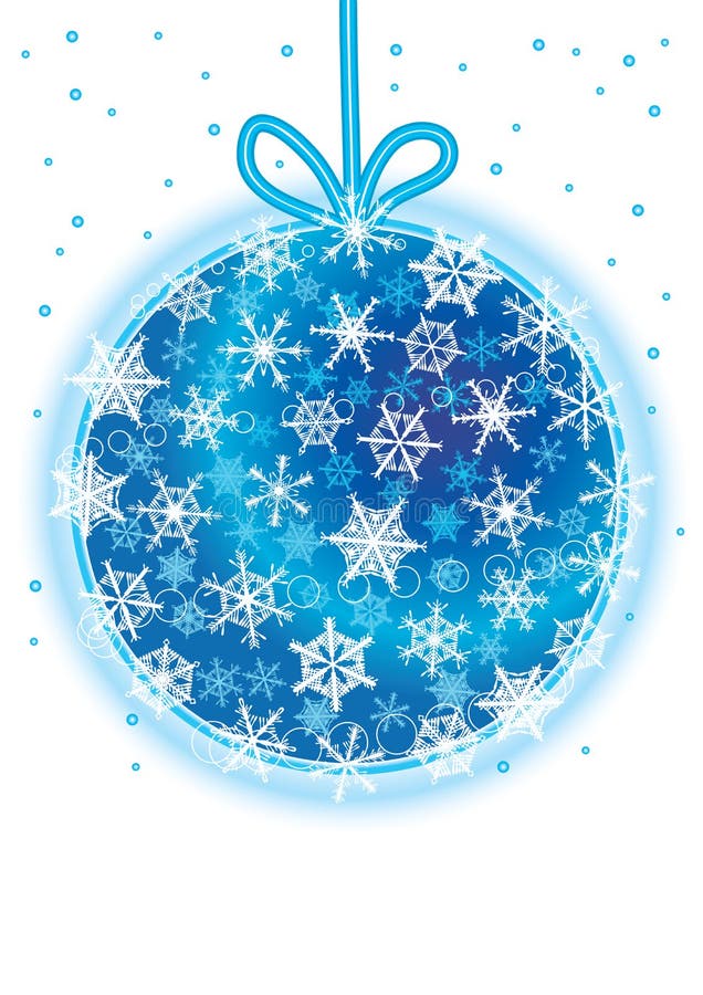 Snowflakes Around Christmas Ball_eps Stock Vector - Illustration of ...
