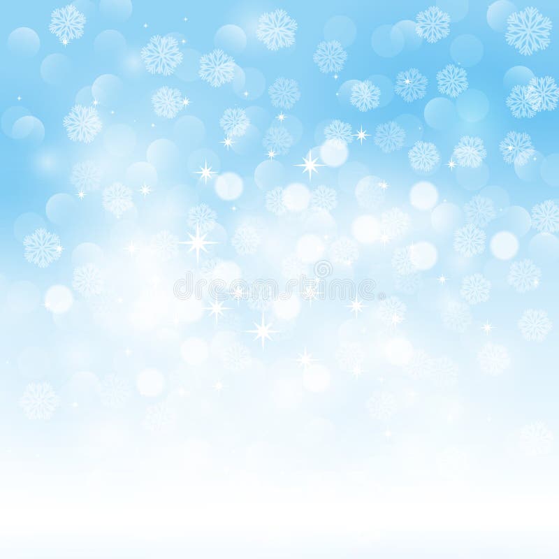 Light Blue Background with Snowflakes Stock Vector - Illustration of ...
