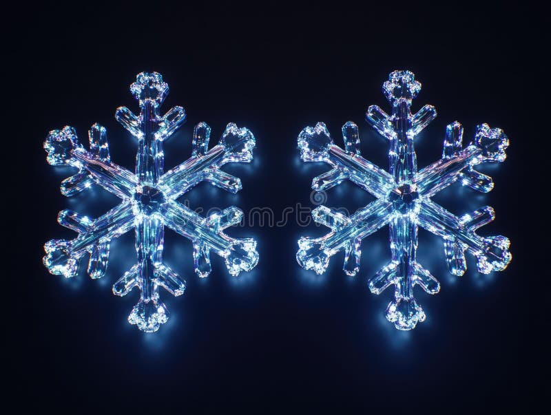 Snowflakes on Black Background Stock Photo - Image of season, cool ...