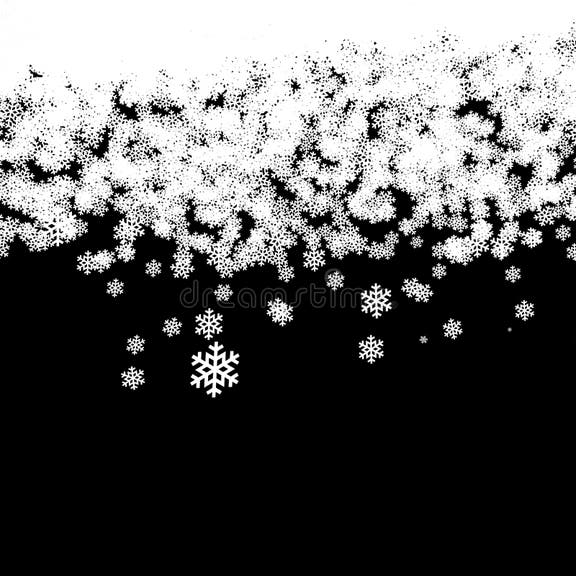 Black and White Pixel Snow Particles Blizzard Pieces Half Screen 3D ...