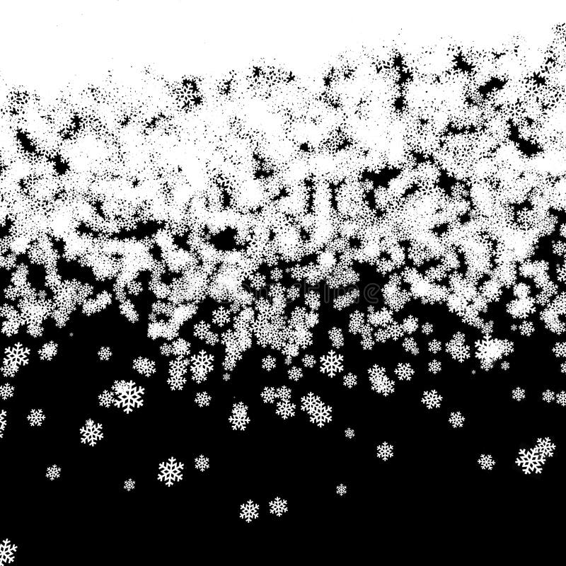 Black and White Pixel Snow Particles Blizzard Pieces Half Screen 3D ...