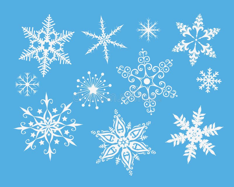 Snowflakes clipart strip stock vector. Illustration of abstract - 20843111