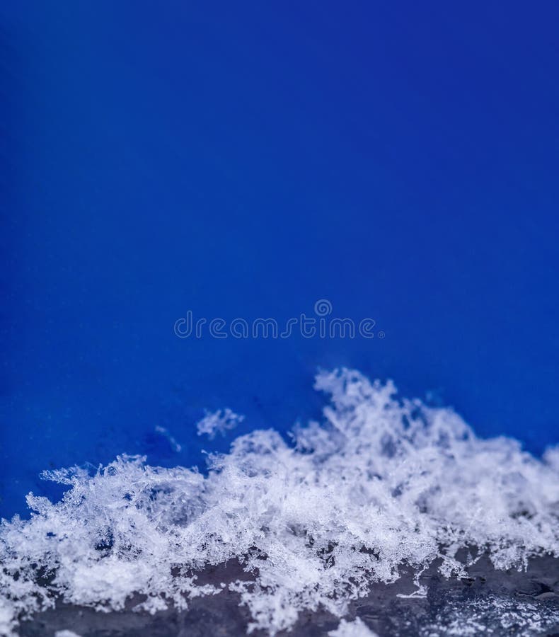 Snowflakes on a Blue Background. Snow on a Large Scale. Snow Background ...