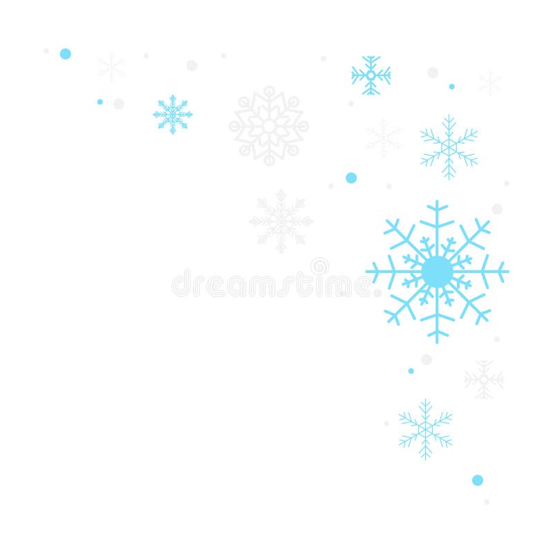 Snowflakes Border Illustration Stock Vector - Illustration of snowy, header: 332990996