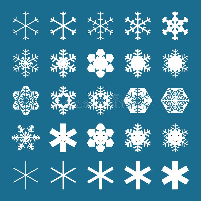 Snowflakes No Background Vector Stock Illustrations – 392 Snowflakes No ...