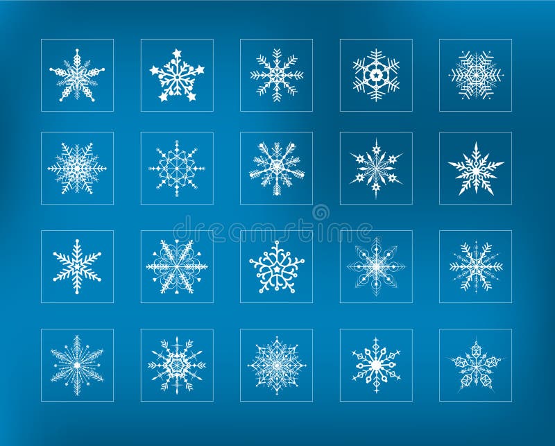 Snowflakes collection stock vector. Illustration of icons - 35957450