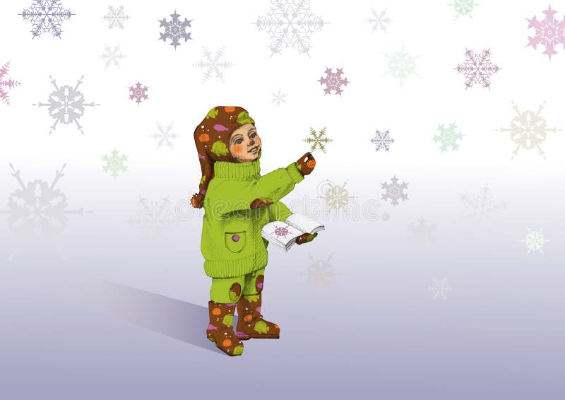 Snowflakes collector stock illustration. Illustration of crystal - 20536268