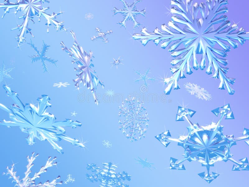Snowflakes Falling stock illustration. Illustration of cold - 288329