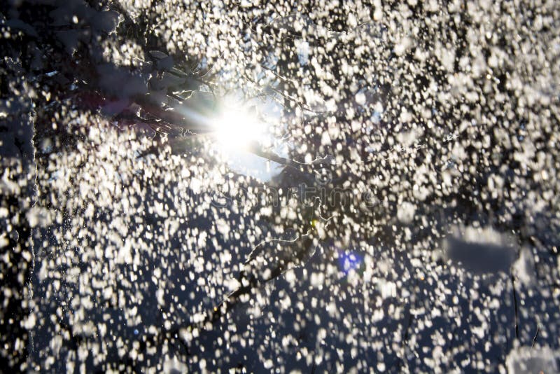 Snowflakes Falling Against the Sky Stock Image - Image of glacacopy ...