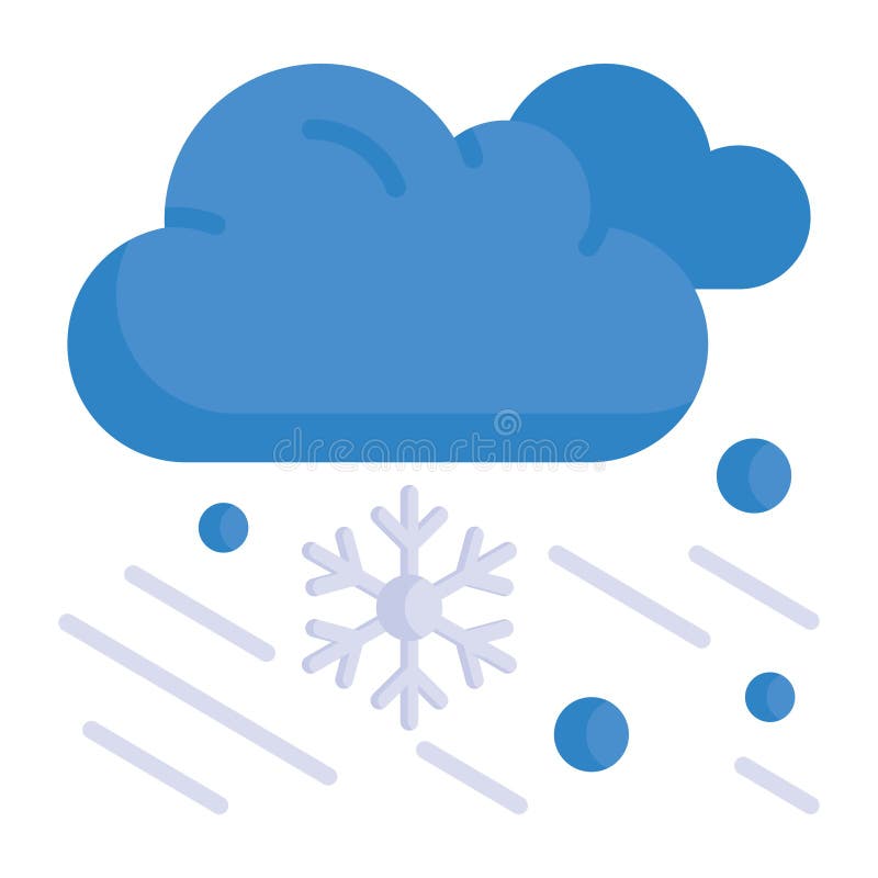 Snowflakes Falling from Cloud Denoting Snow Falling Stock Vector ...