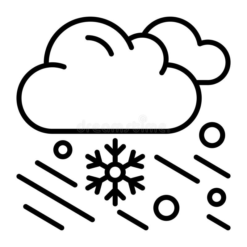 Snowflakes Falling from Cloud Denoting Snow Falling Stock Vector ...