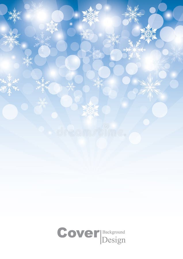 Snowflakes Falling Cover Design Stock Vector - Illustration of page ...