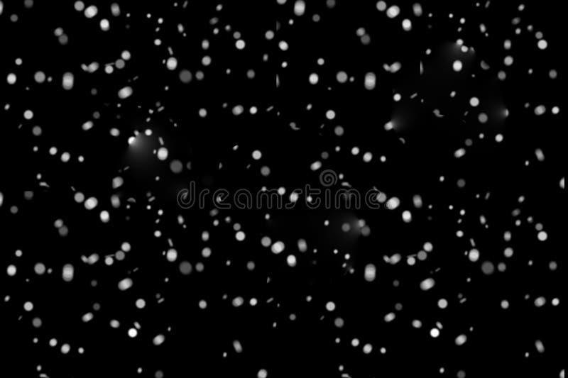 Snowflakes Falling Down on Black Background, Heavy Snow Flakes Isolated ...