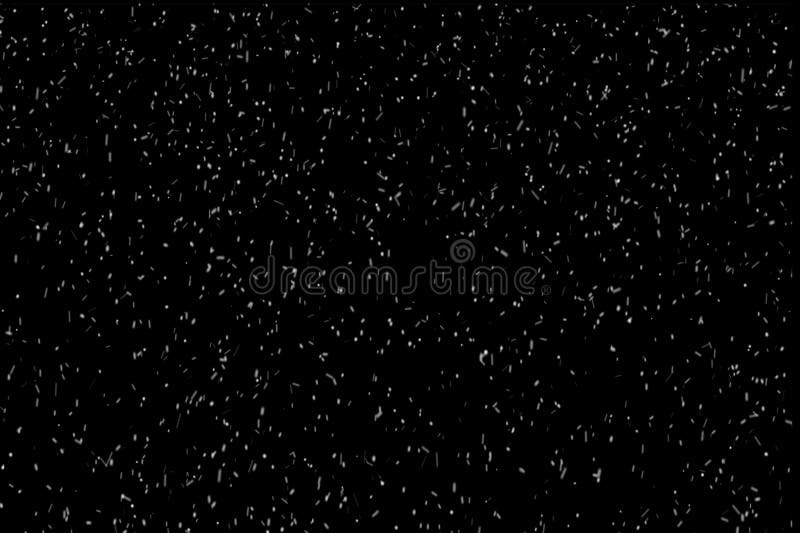 Snowflakes Falling Down on Black Background, Heavy Snow Flakes Isolated ...