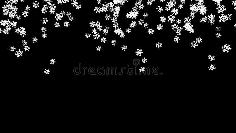 Black and White Pixel Snow Particles Drifting Down Pieces 3D ...