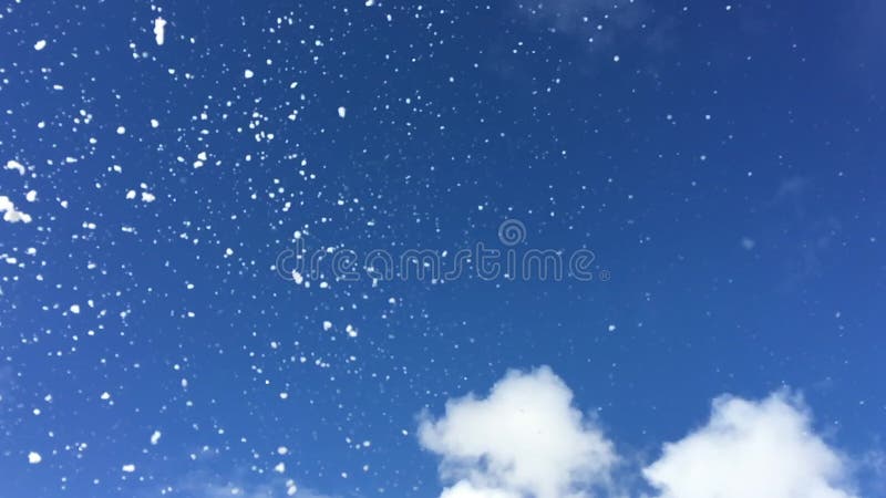 Snowflakes Falling from the Sky in Slow Motion Stock Footage - Video of ...