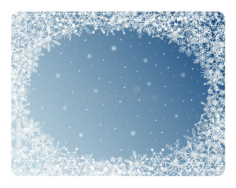 Snowflakes frame stock vector. Illustration of feast, drawings - 6476500