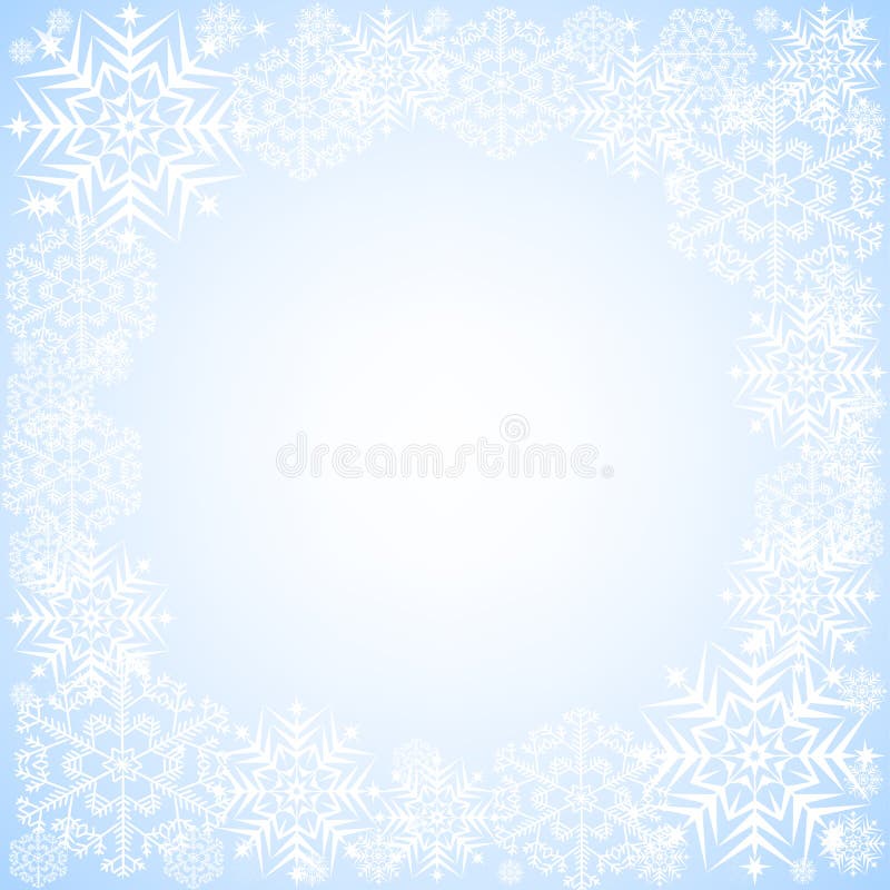 Snowflakes frame stock vector. Illustration of card, frame - 44484768