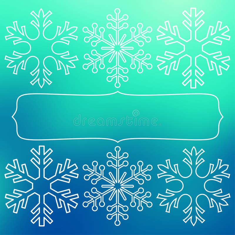 Snowflakes frame stock vector. Illustration of label - 61188956
