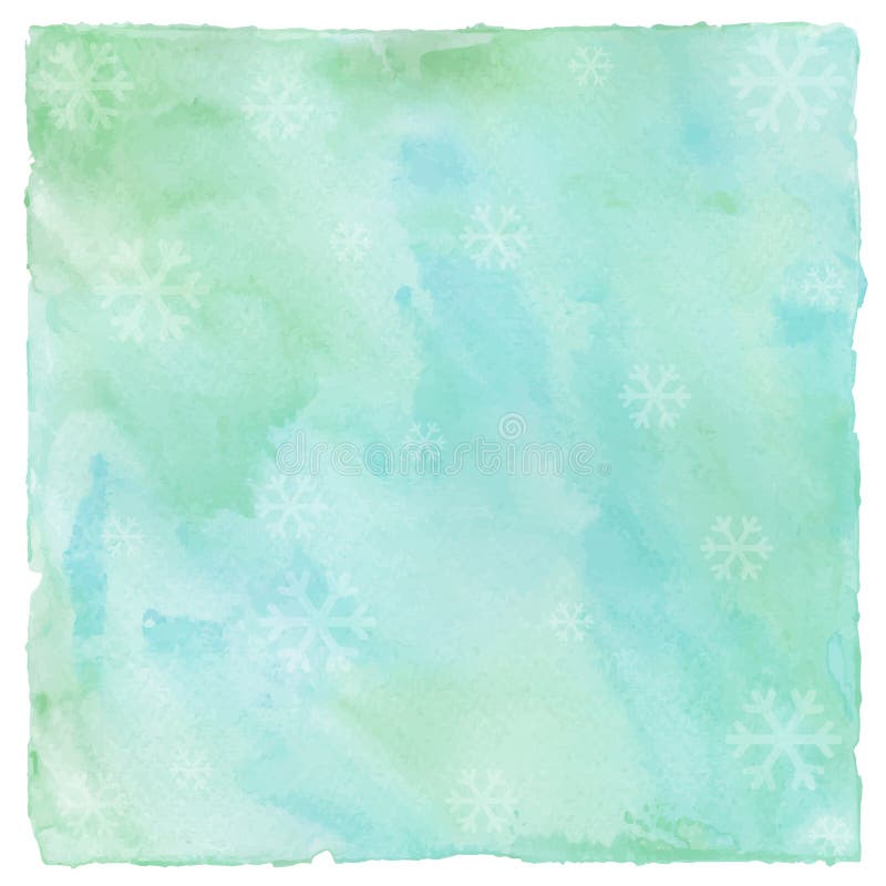 Snowflakes with Blue Paint Watercolor Stock Illustration - Illustration ...