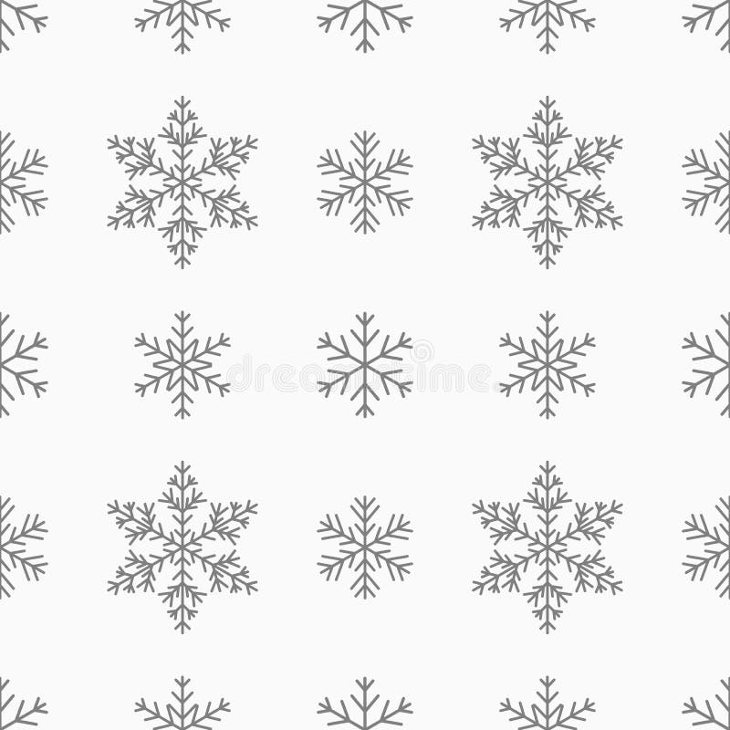 Snowflakes Grey Seamless Pattern Stock Vector - Illustration of white ...
