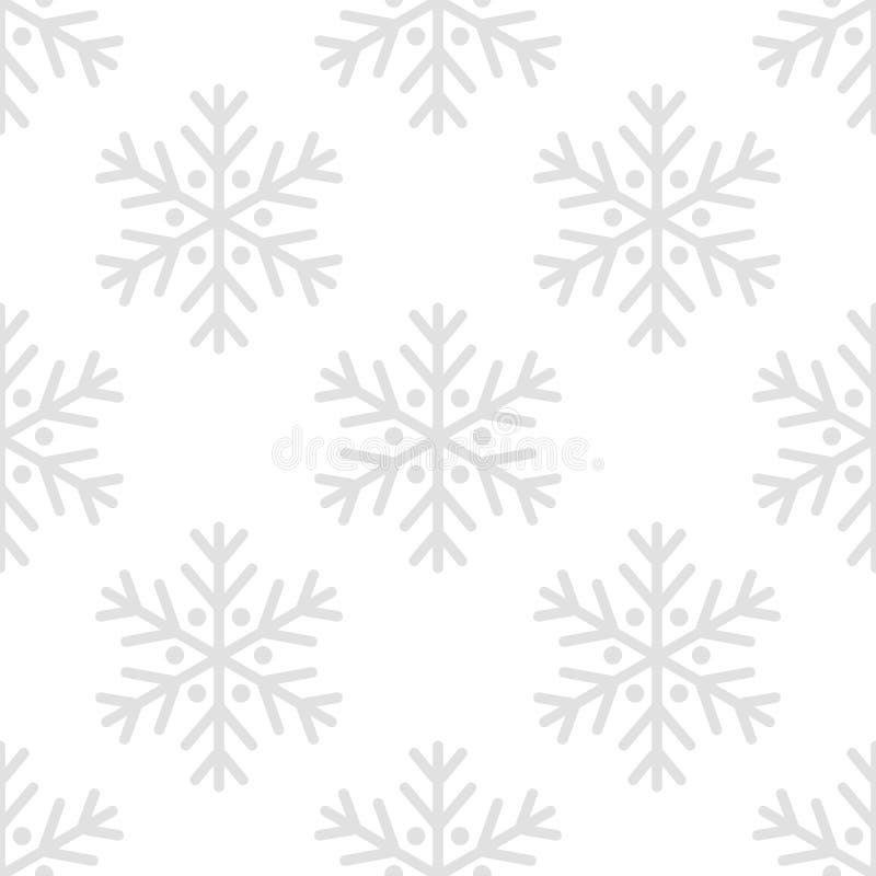 Snowflakes Grey Seamless Pattern Stock Vector - Illustration of ...