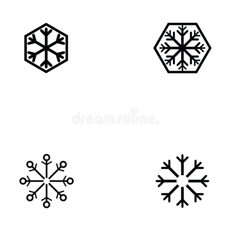 Snowflakes icon set stock vector. Illustration of snowflakes - 107352753