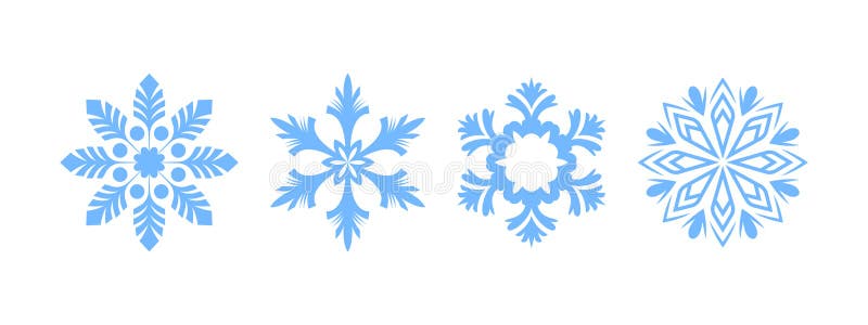 Snowflakes Icons. Snowflakes Badges. Snowflake Different Icons Stock ...