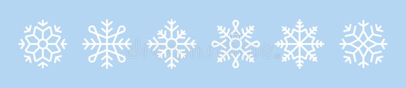 Snowflakes Icons. Vector Snowflake. Snowflakes Set. Snow Icons. Snow ...