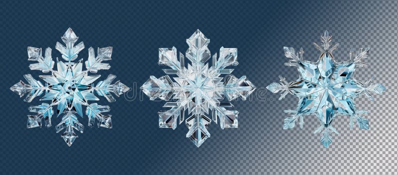 Snowflakes Isolated on Transparent Background. Transparency only in ...